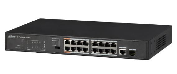 Dahua 16-Port FE PoE+ 1-Port Gigabit Combo PoE Switch PFS3117-16ET-135